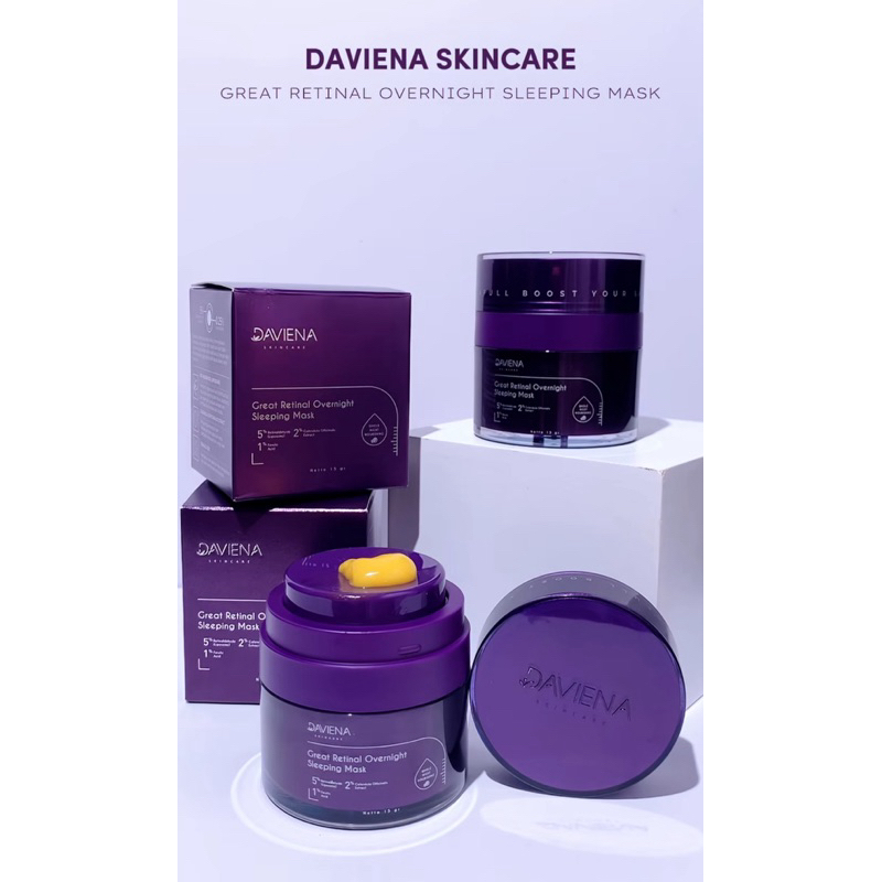 Jual RETINAL DAVIENA UNGU skincare bpom original retinol | Shopee Indonesia
