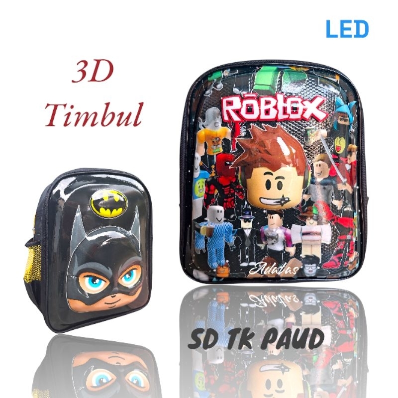 Jual Adatas / TAS ANAK SEKOLAH SD TK PAUD LAKI LAKI 3D TIMBUL LED VARIAN KARAKTER LABUBU ...