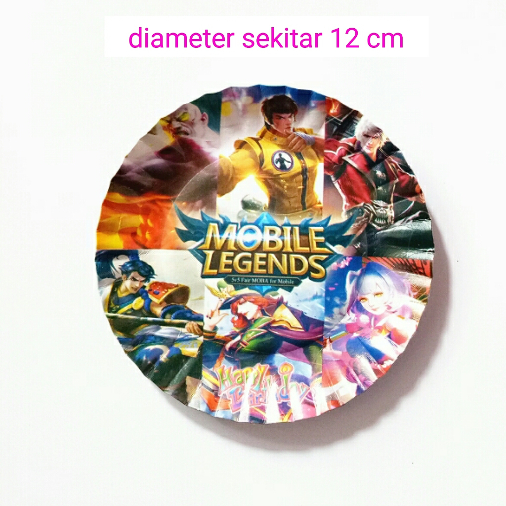 Jual piring kertas bulat untuk ulang tahun isi 10 lembar tema Mobile ...
