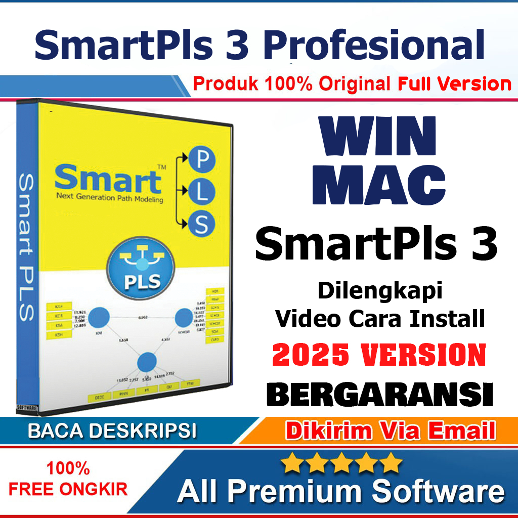 Jual Smartpls3 professional / smartpls 3 pro statistik / sem pls / smart pls 3 pro / Smart pls ...