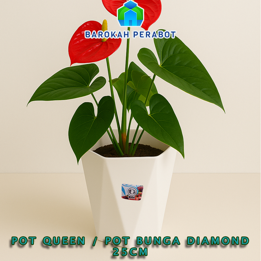 Jual Pot Queen/Pot Bunga Plastik Hexagon Unik Pot Tanaman Diamond ...