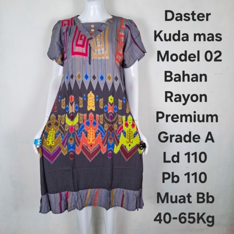 Jual Daster Batik Kuda Mas Model 02 motif Terbaru Kekinian Ld 110 Pb ...