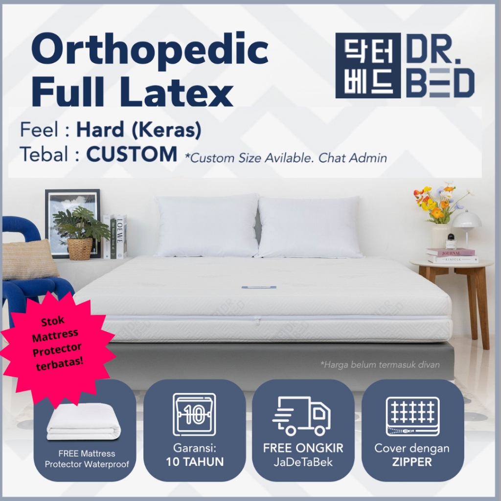 Jual DR.BED - [CUSTOM TEBAL 25CM] Kasur Kesehatan Orthopedic Latex DR ...