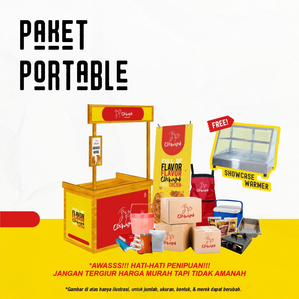 Jual Paket Usaha Fried Chicken Lengkap dengan Booth - Paket Portable ...