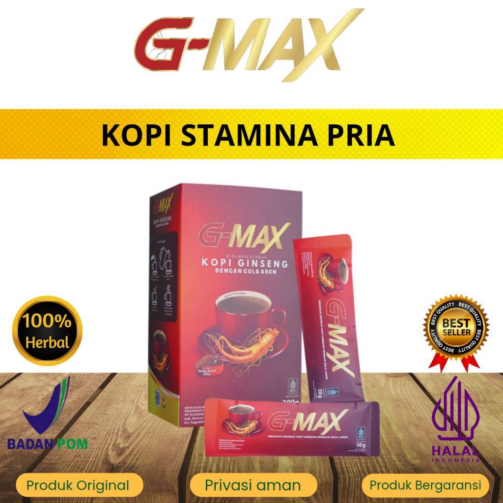 Jual G-MAX Kopi Ginseng - Kopi Stamina Pria Dewasa Tahan Lama Extra Gingseng Sudah BPOM Original ...