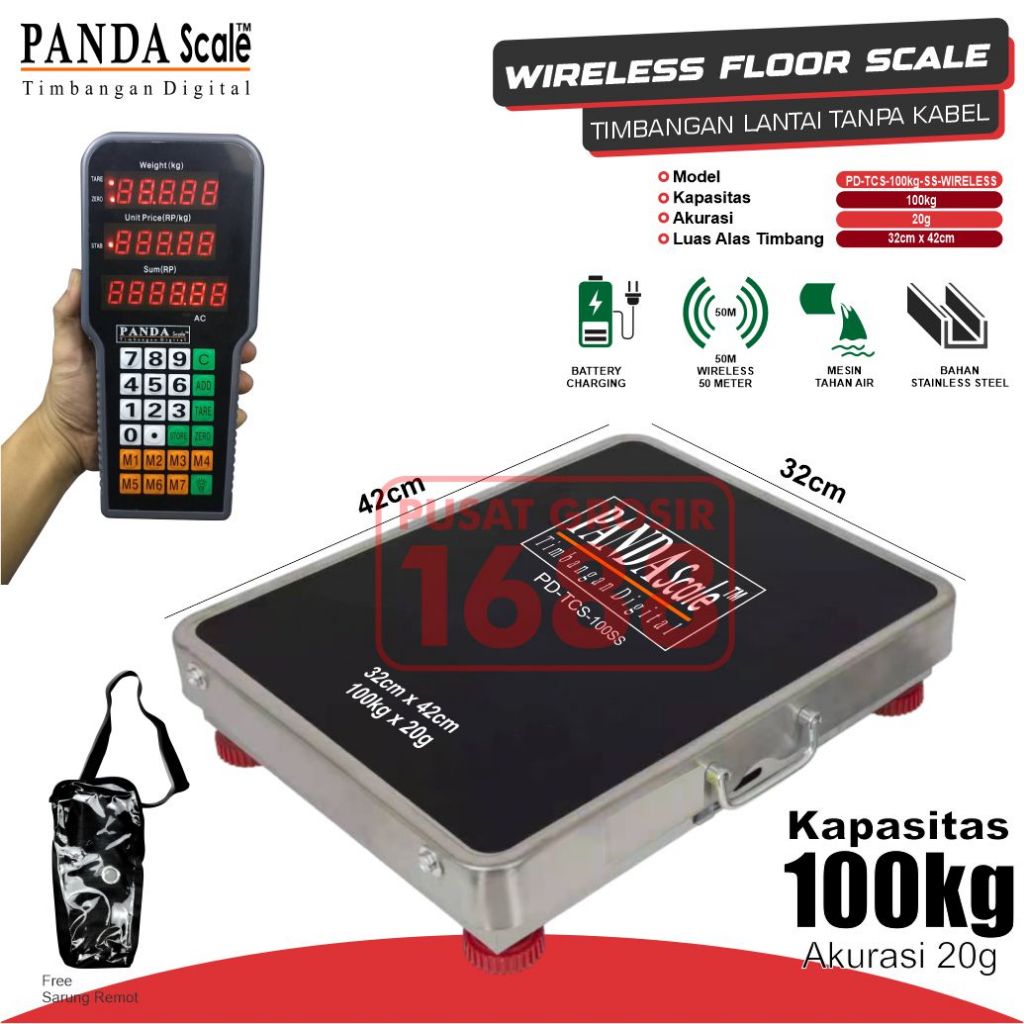 Jual Timbangan Digital Barang Ekspedisi Wireless Tanpa Kabel 100kg 20g ...