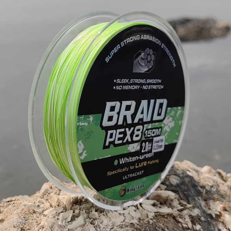 Jual Benang PE X8 Kuat Halus Tali Pancing 150m Lure Fishing Hijau Senar ...