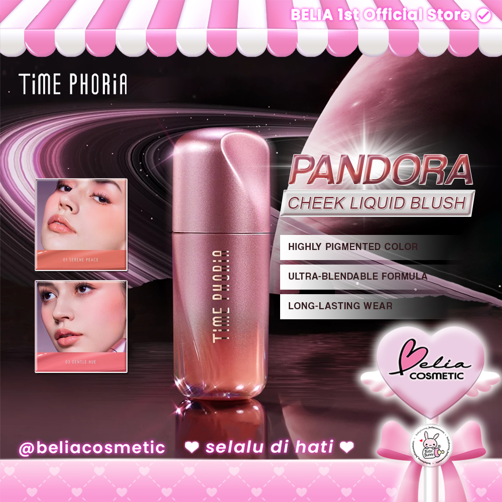 Jual BELIA TIME PHORIA Pandora Cheek Liquid Blush 5G Blush On Waterproof Cream Blush Longlasting ...