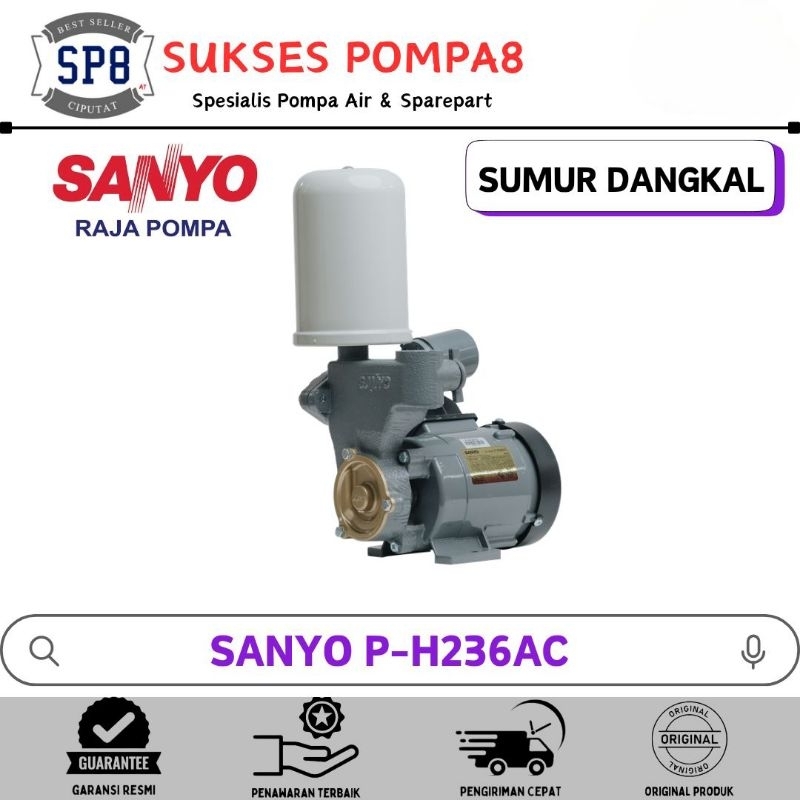 Jual Pompa Air SANYO P-H236AC Otomatis / Pompa Air Sumur Dangkal ...