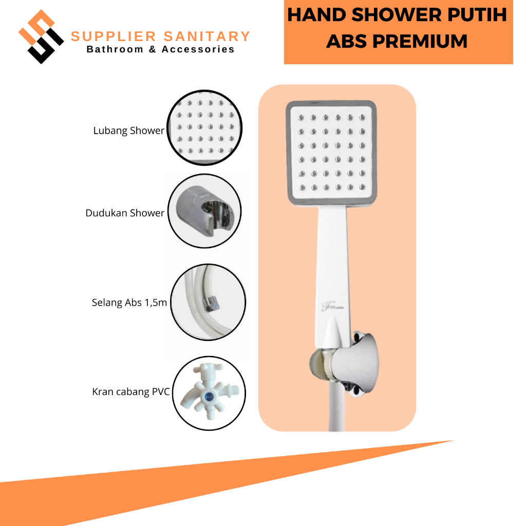 Jual Shower mandi paket kran cabang PVC/Hand shower/kran shower ...