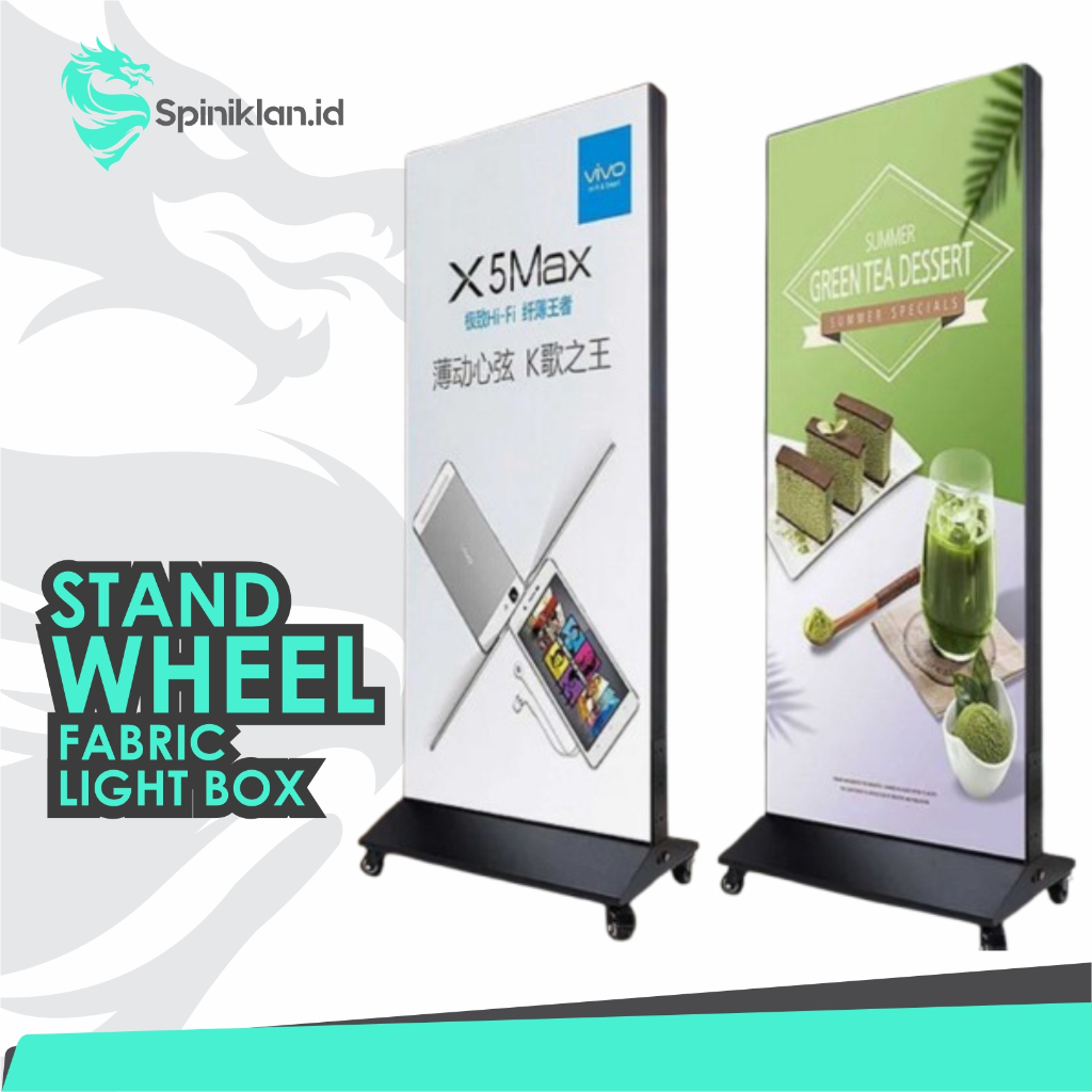 Jual Stand Wheel Fabric Light Box/Fabric Light/Frame Portable LED Advertising/Media Promosi LED ...