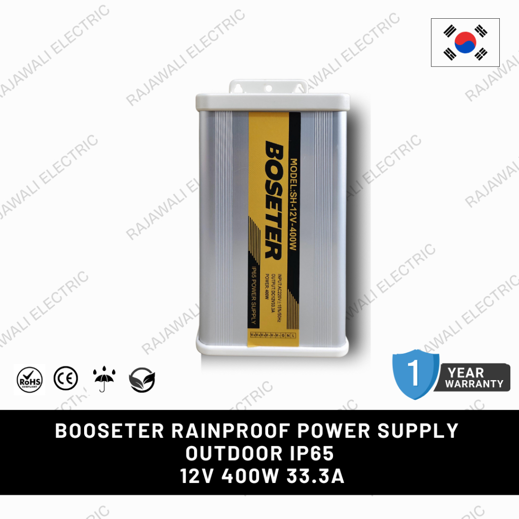 Jual BOOSETER RAINPROOF POWER SUPPLY 12V 400W 33.3A FULL GARANSI 1TH ...