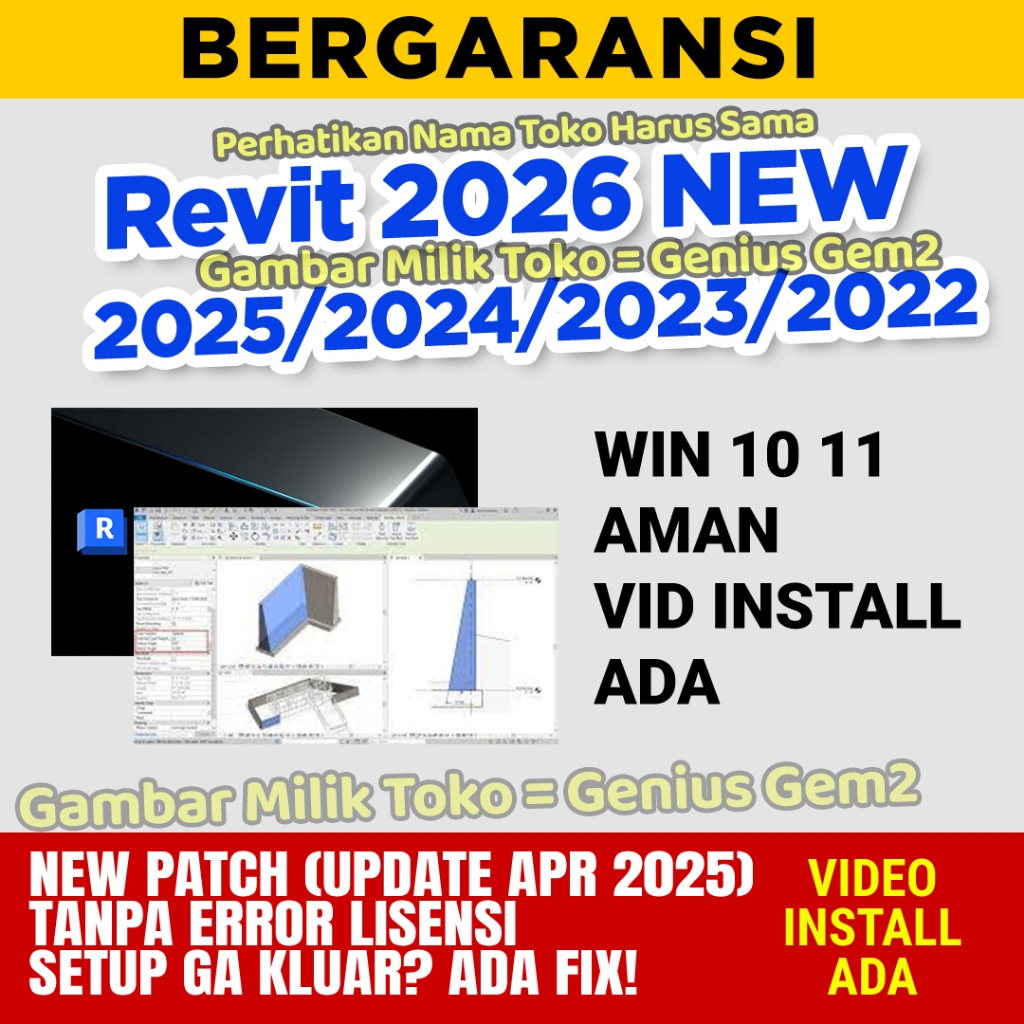 Jual Revit 2026 2025 2024 2023 [USB / GDrive] | Shopee Indonesia