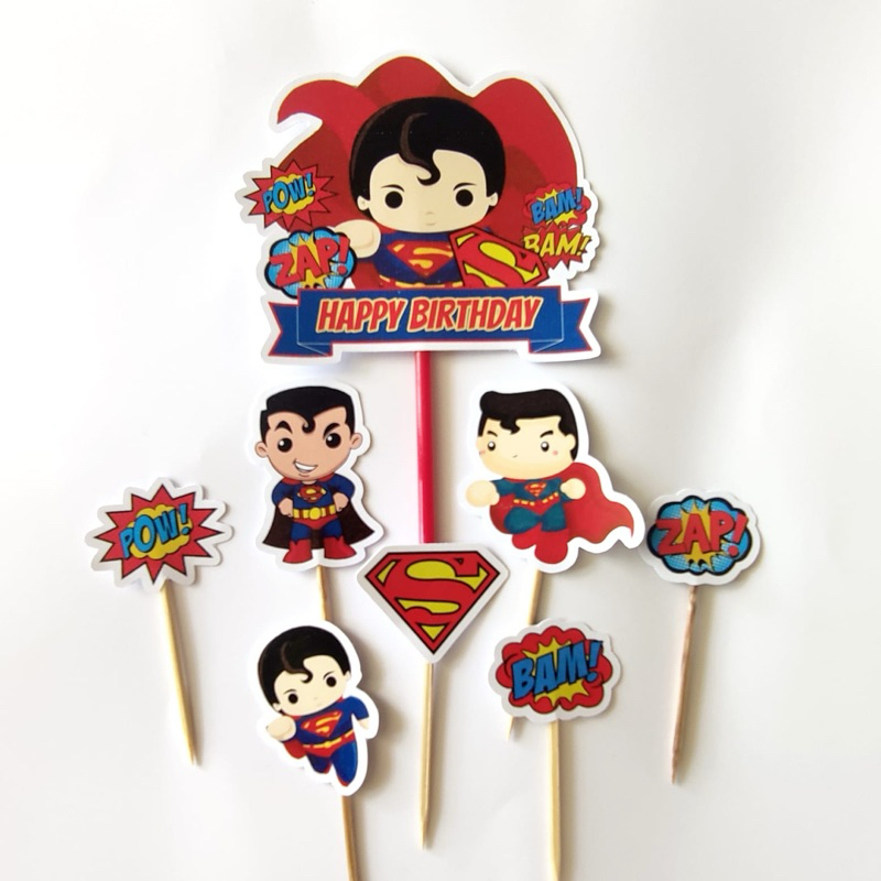 Jual TOPPER SUPERMAN (LA-001) / CAKE TOPPER SUPERMAN / TOPPER KUE ...