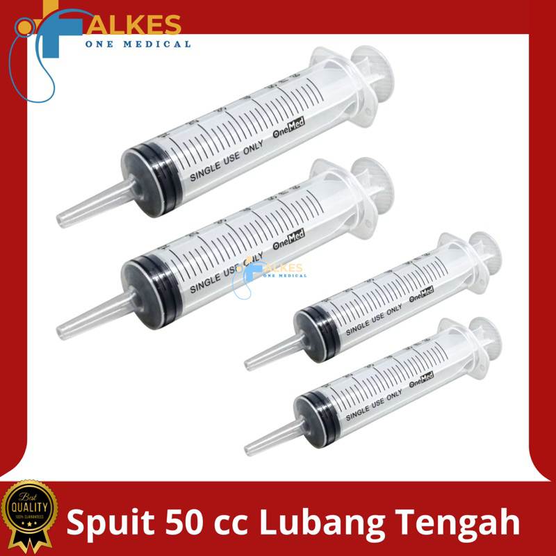 Jual Spuit 50 cc Lubang Tengah / Oral Feeding Syringe Catheter Tip 50cc ...
