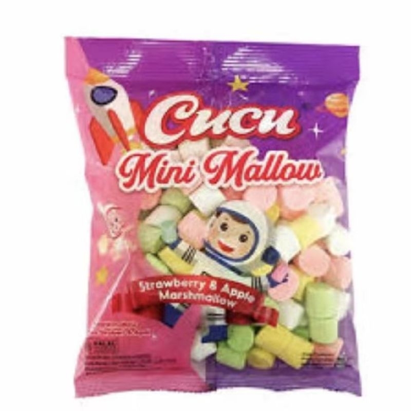 Jual CUCU MINI MALLOW STRAWBERY & APPLE MARSHMALLOW NETTO 20 PCS ...