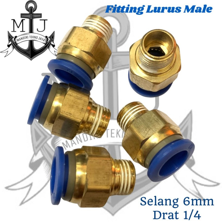 Jual PC 6-02 (fitting pneumatic/ nepel selang 6mmx1/4 in ) | Shopee ...