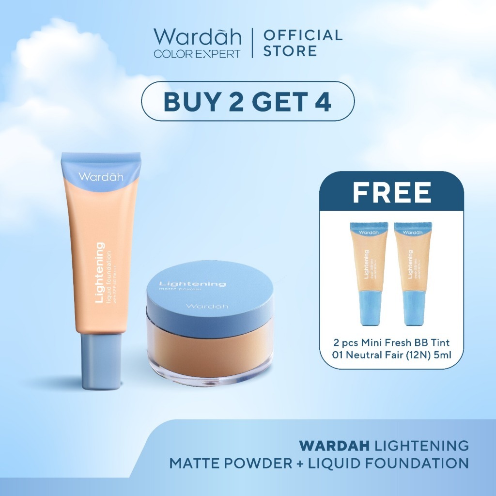 Jual [BUY 2 GET 4] Wardah Paket Lightening Paket Matte Powder 02 20 g ...