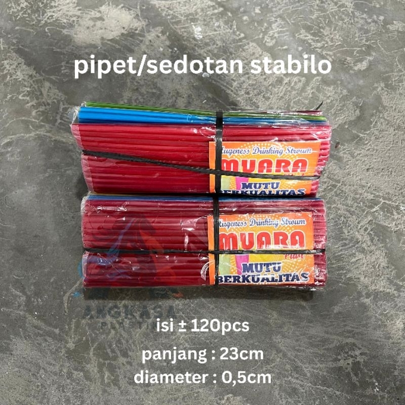 Jual (130 pcs) sedotan plastik murah / sedotan warna warni / pipet ...