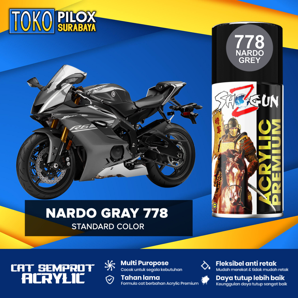 Jual Cat Semprot Pilox Shogun Z 300CC Acrylic Premium Shogun Nardo Grey ...