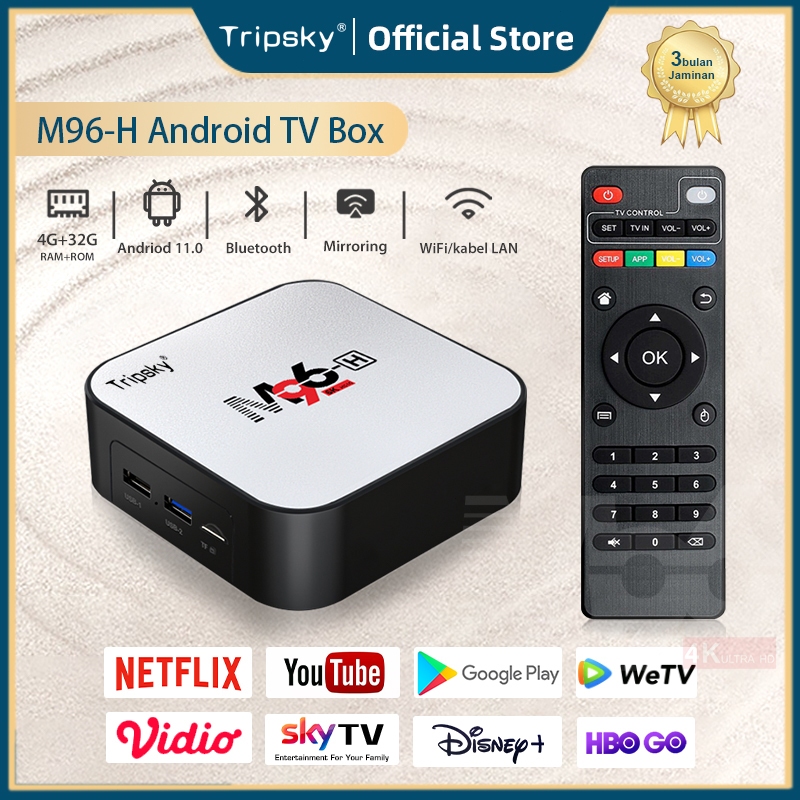 Jual Tripsky Android TV BOX M96-H 6K HD Smart tv box Android 11.0 Ram ...