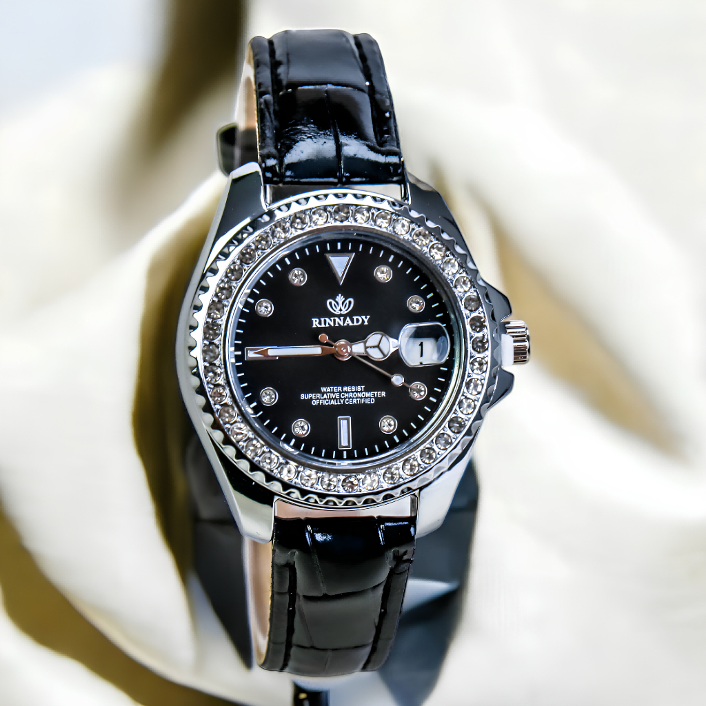 Jual Jam Tangan Wanita JW405 Analog Tanggal Strap Tali PU Casual Gaya ...