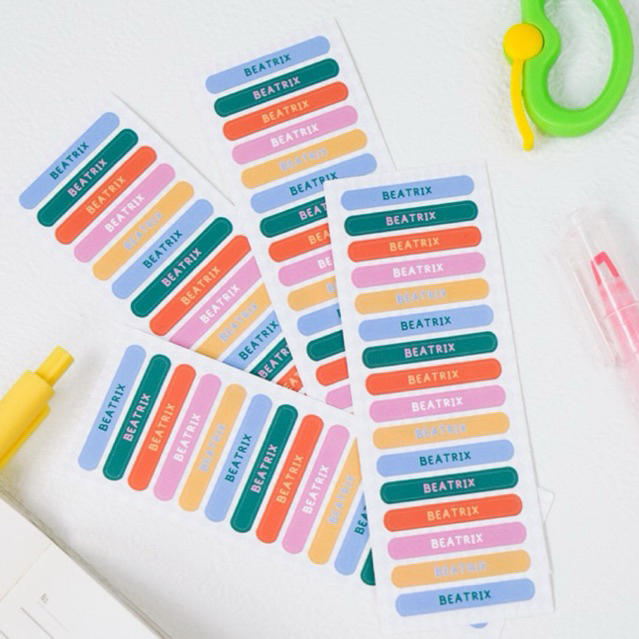 Jual 64pcs Stiker Nama custom anti air sticker label nama alat tulis ...