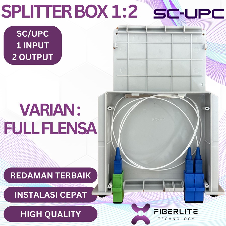 Jual Splitter Box 1:2 1 : 2 SC UPC SC/UPC Fiber Optik Passive PLC ...