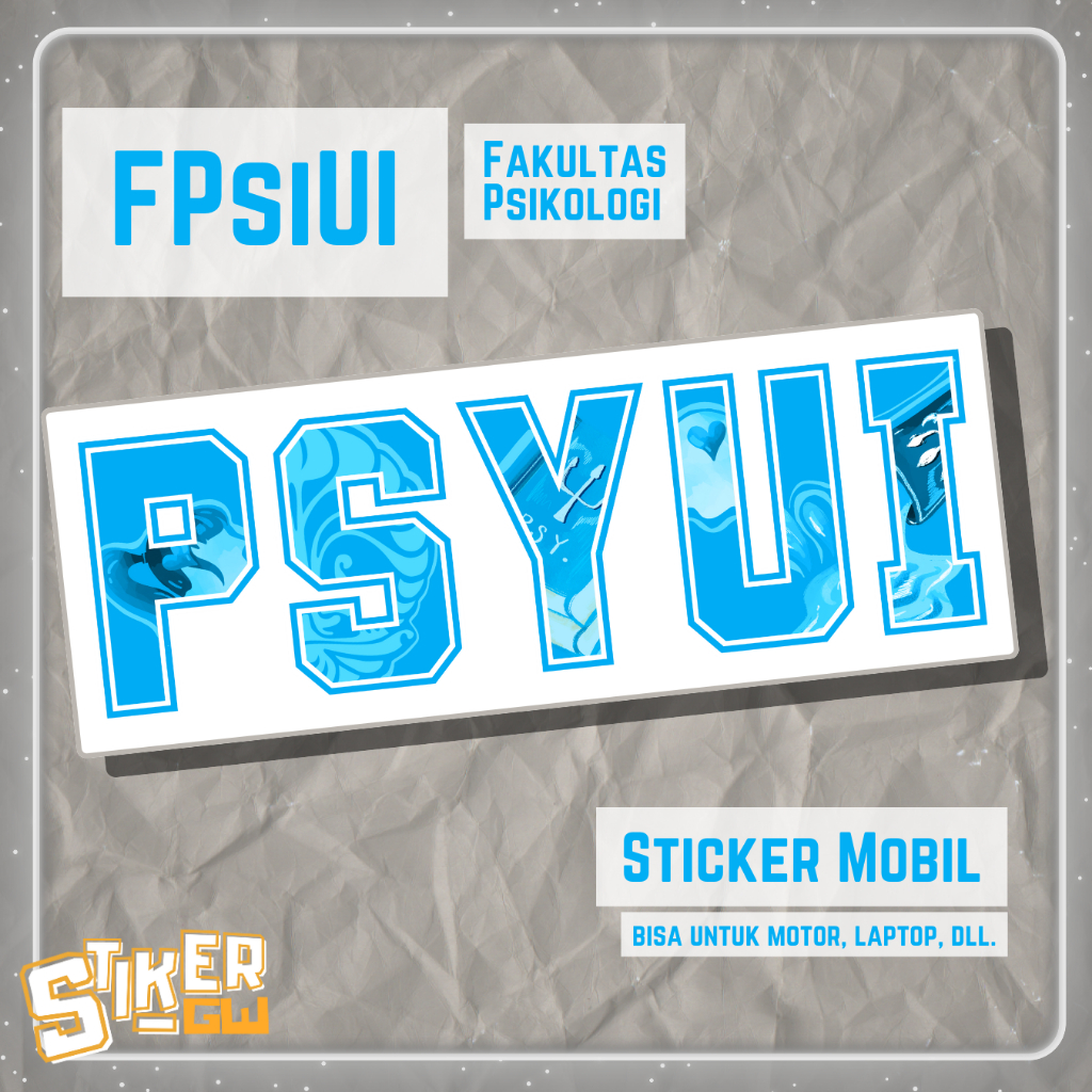 Jual [UV] Sticker Mobil PSY UI - STIKER UNIVERSITAS INDONESIA FAKULTAS ...
