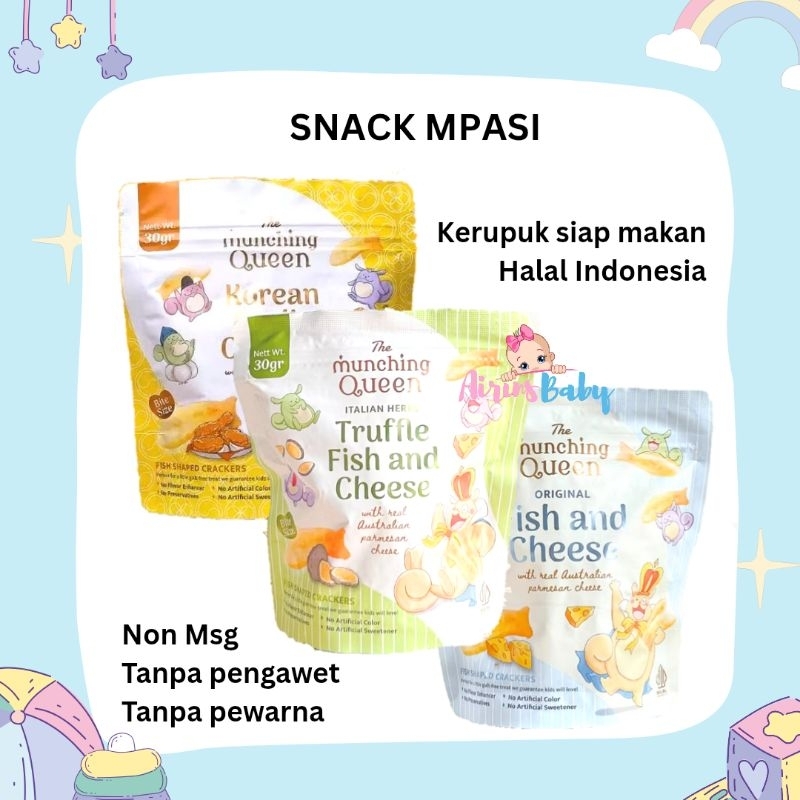 Jual THE MUNCHING QUEEN FISH AND CHEESE CRACKERS KERUPUK MPASI KRUPUK ...