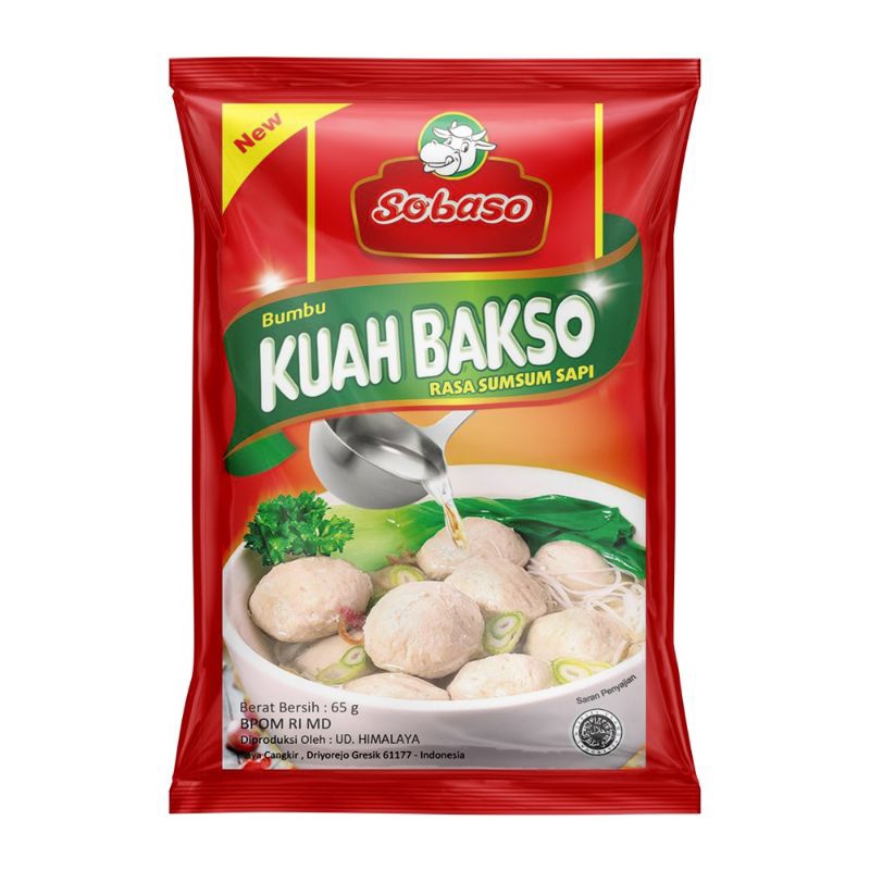 Jual Sobaso Bumbu Kuah Bakso Rasa Sumsum Sapi 65 gr | Shopee Indonesia