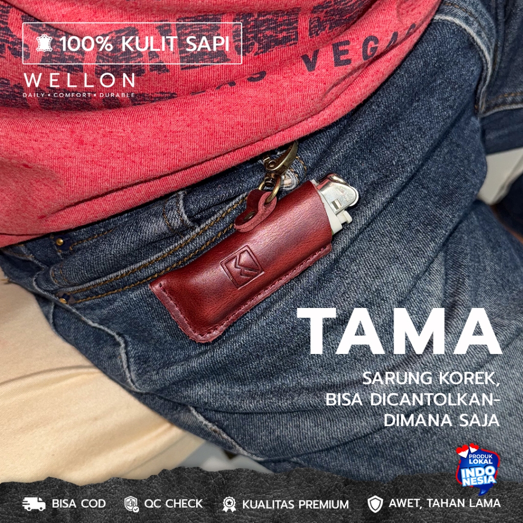 Jual Sarung Korek Api Kulit - Wellon Tama Cover Korek | Shopee Indonesia