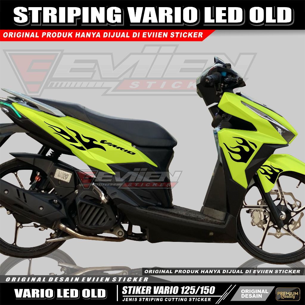 Jual STIKER STRIPING MOTOR VARIO LED OLD 125/150 TAHUN 2015 2016 2017 2018 MOTIF API CUTTING ...
