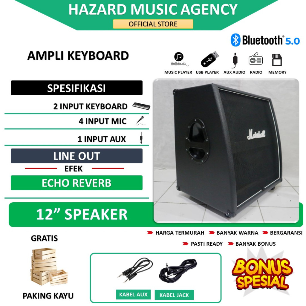 Jual Ampli Keyboard 12 Inch & Drum Elektrik USB Bluetooth bisa untuk ...