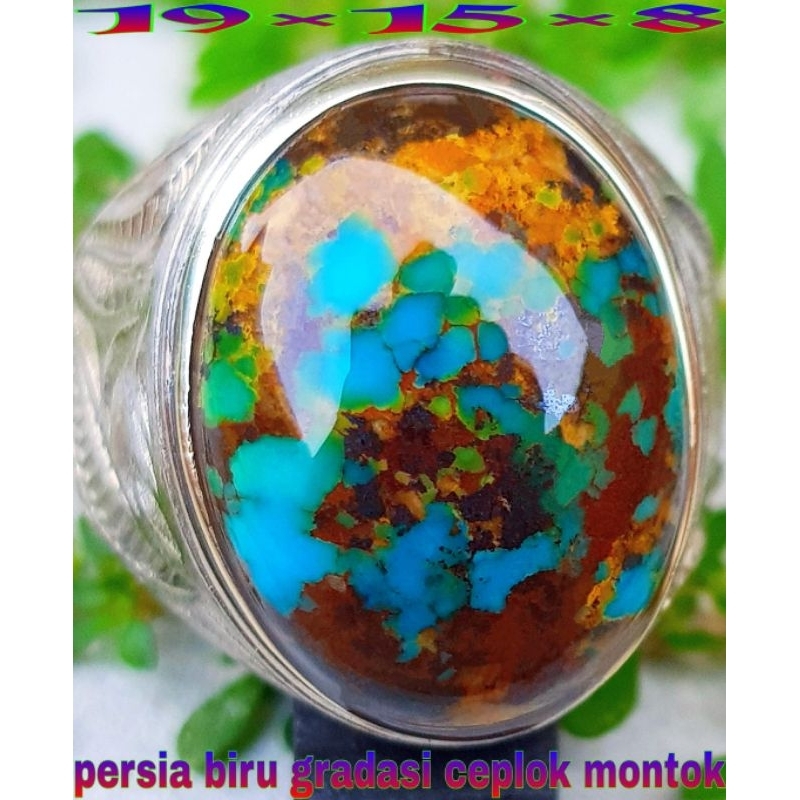 Jual Natural Turqouise Persian Pirus Persia Alami Biru Metrik | Shopee ...