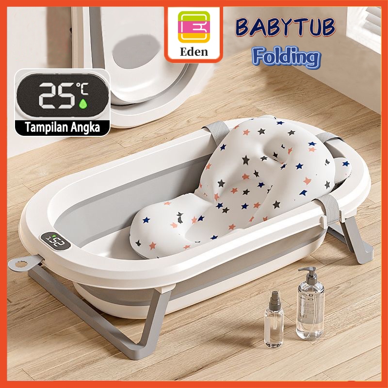 Jual Foldable Baby Bath Tub / Bak Mandi Bayi Lipat dengan Pengukur Suhu ...