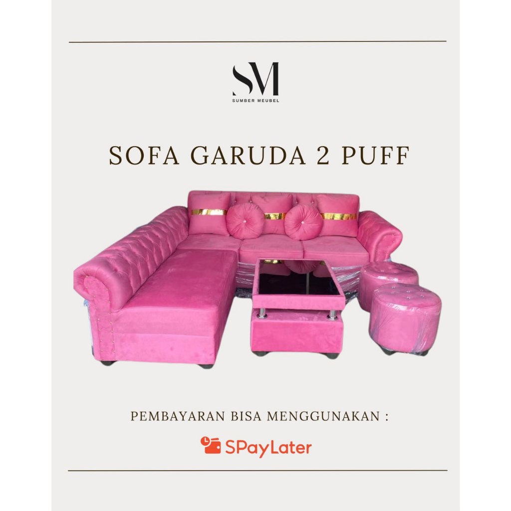 Jual SOFA SELONJOR GARUDA + 2 PUFF ZS | Shopee Indonesia