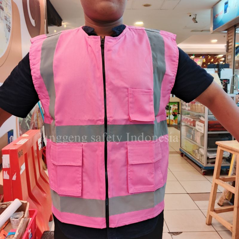 Jual Rompi Safety/Warna Pink/Rompi Drill | Shopee Indonesia
