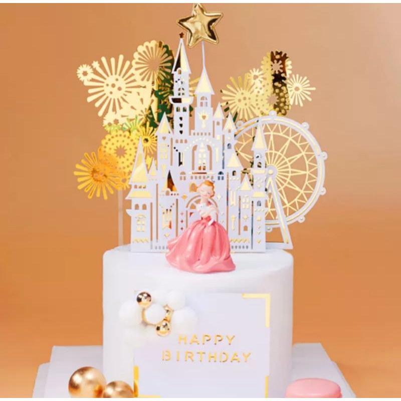 Jual toper cake elsa ulang tahun model castil princess bahan kertas ...