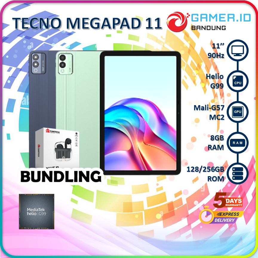 Jual TECNO MEGAPAD 11 4G LTE 8GB 128GB/256GB GARANSI RESMI INDONESIA ...