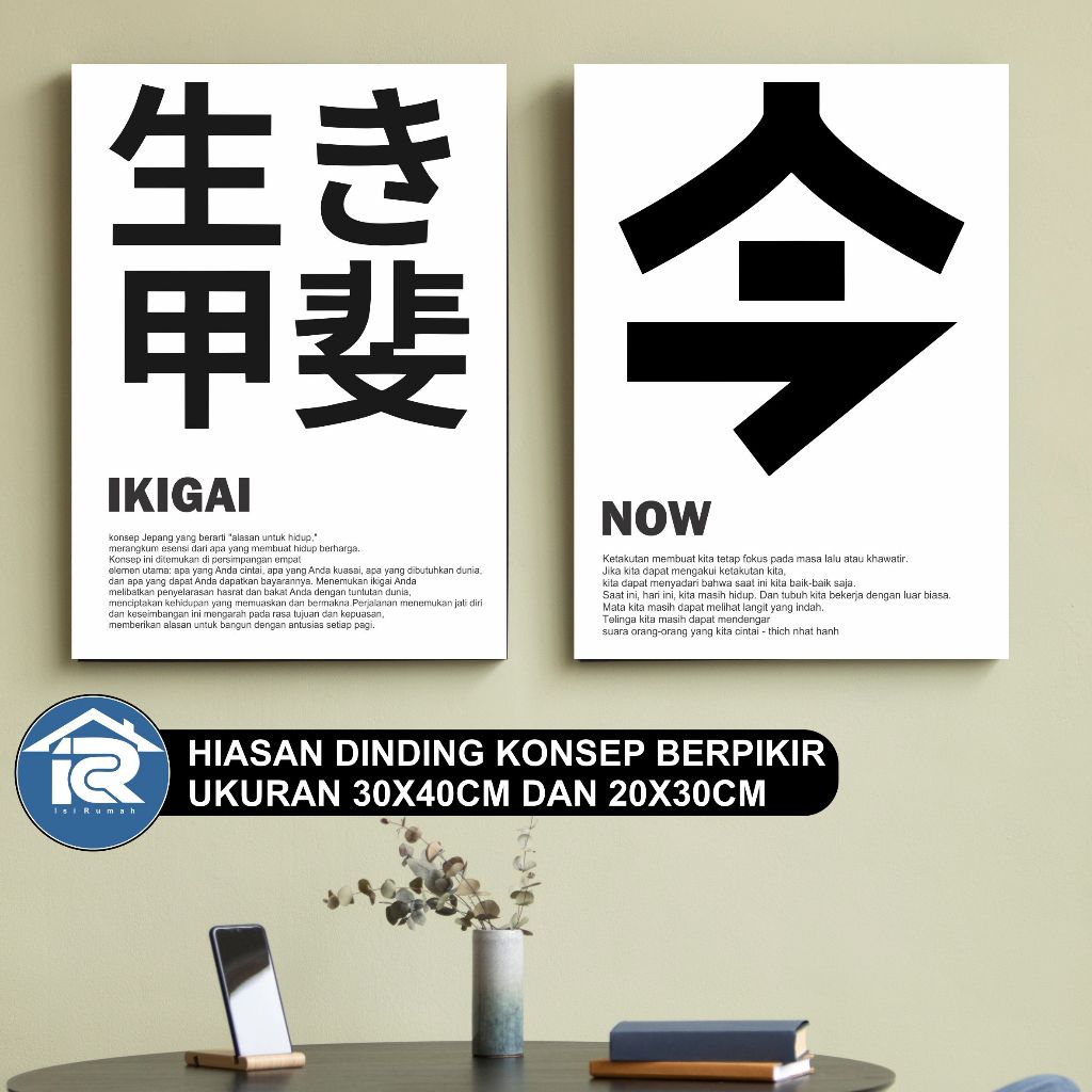 Jual HIASAN DINDING QUOTES KONSEP BERPIKIR MINIMALIS AESTHETIC WALL ...