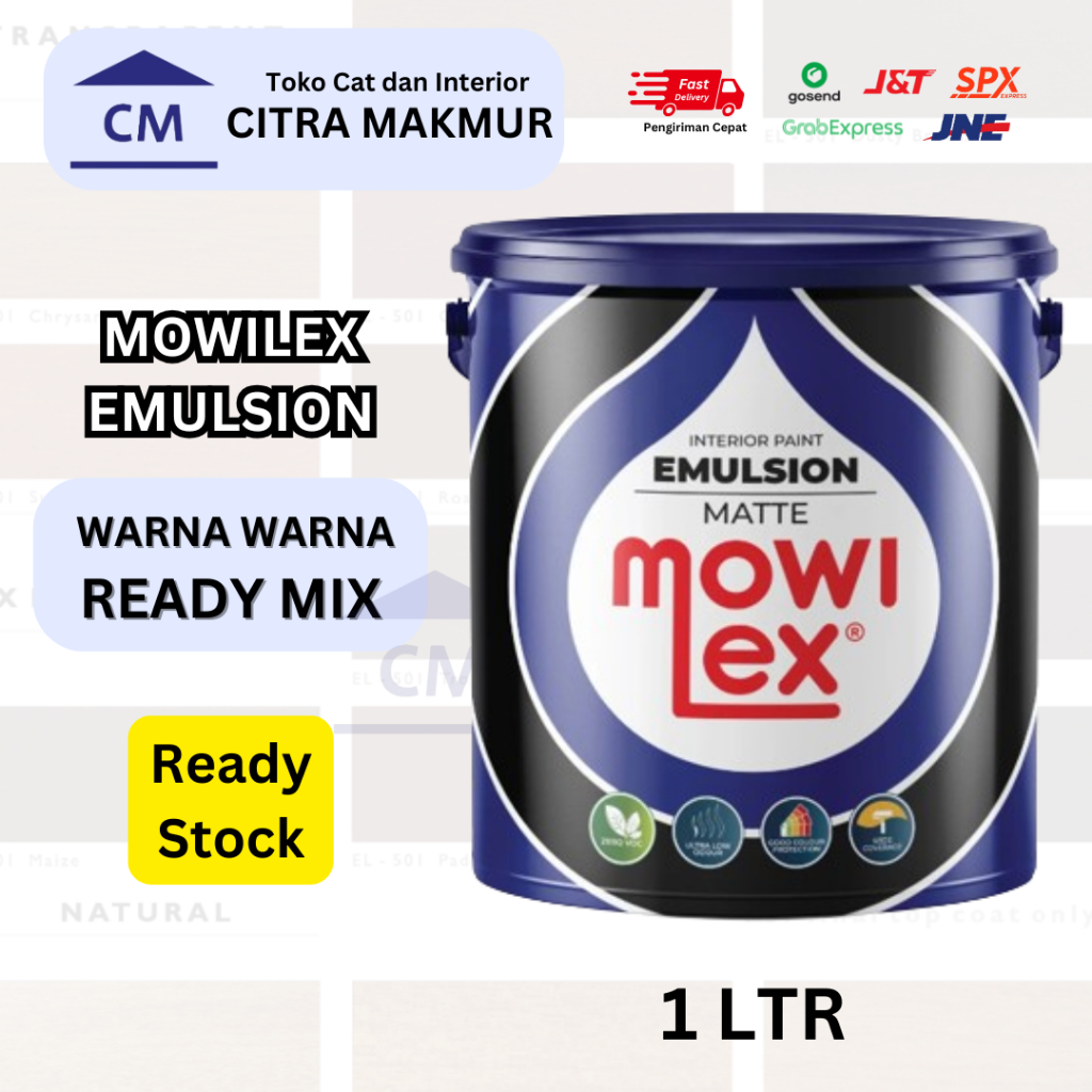 Jual MOWILEX EMULSION - 1 Ltr | (Khusus Warna Ready Mix) Cat Tembok ...