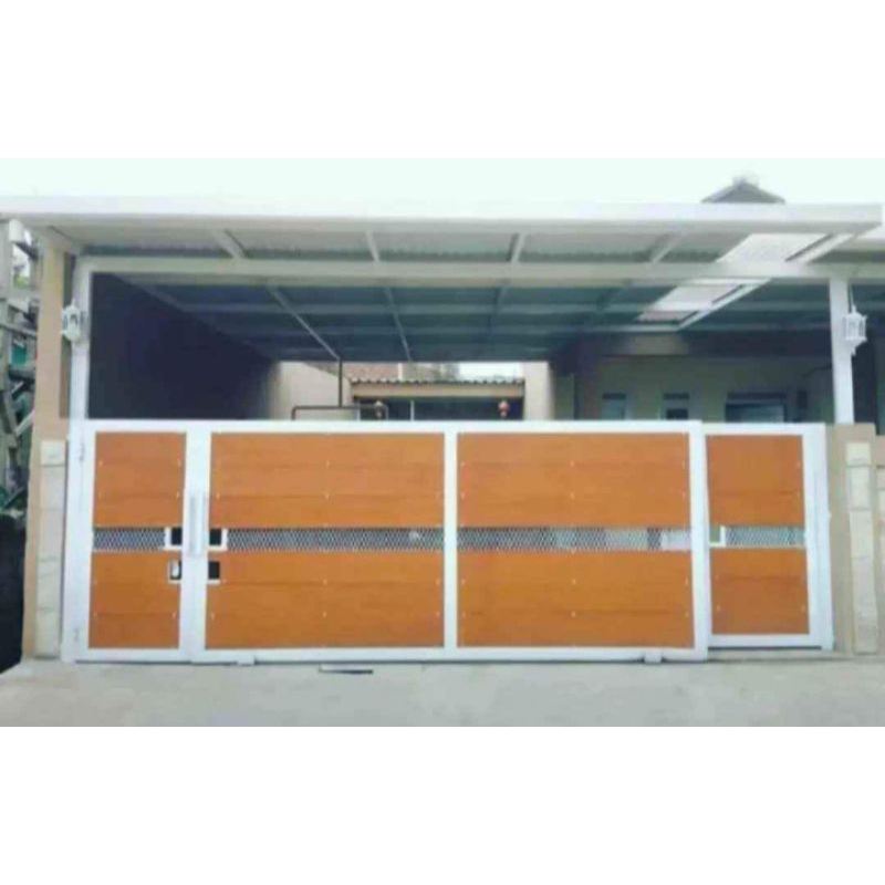 Jual pagar minimalis variasi grc woodplang | Shopee Indonesia