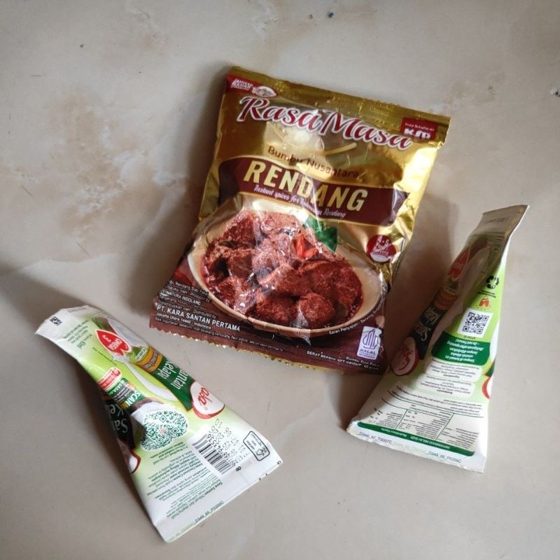 Jual Paket bumbu rendang untuk 500 gram daging lengkap santan | Shopee ...
