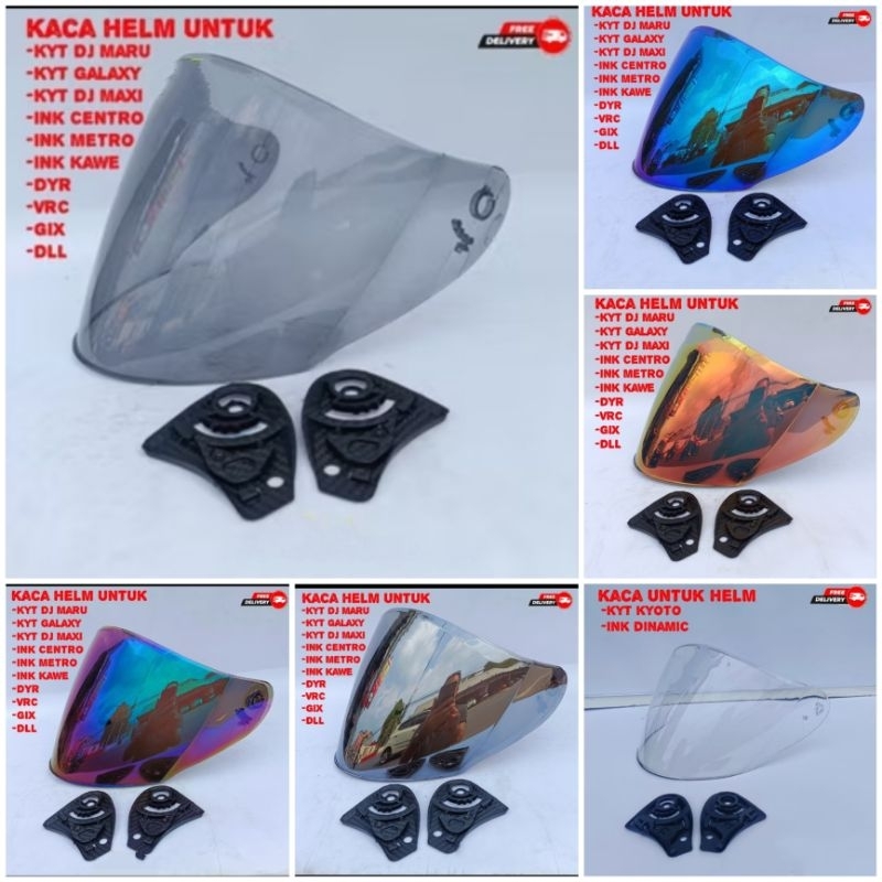Jual Flat visor venom open vrc / galaxy / ink centro spider bonus ...