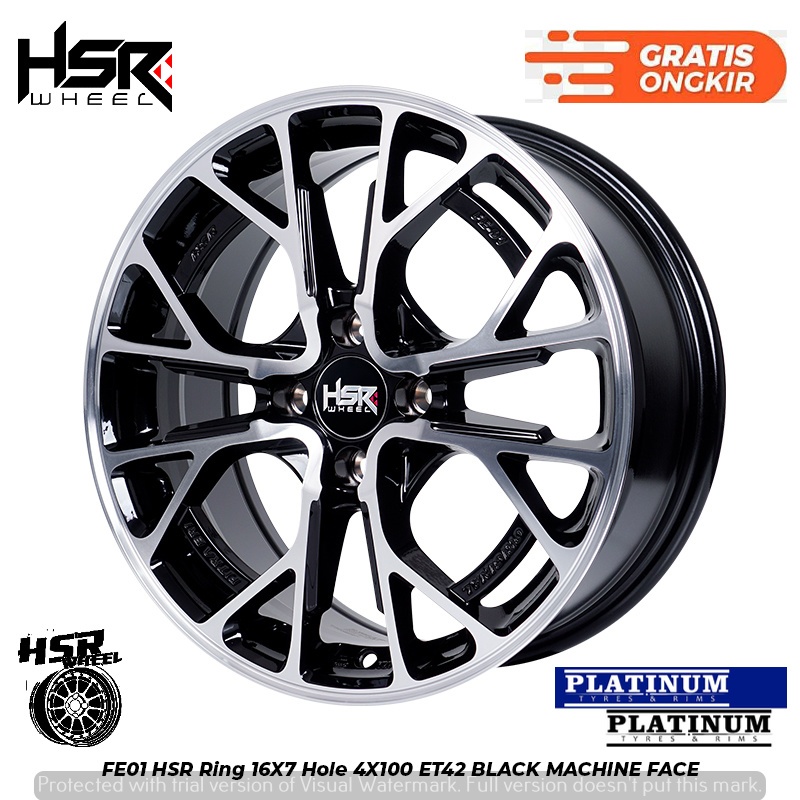 Jual VELG MERK HSR FE01 RING16 PCD 4X100 UNTUK MOBIL VIOS SOLUNA COROLLA JAZZ AYLA CALYA ...