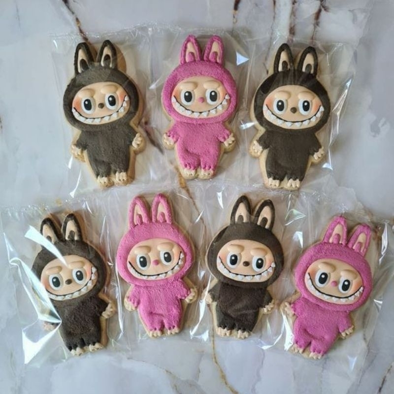 Jual IHANALICIOUS Butter Cookies tema Labubu (kukis hias karakter ...