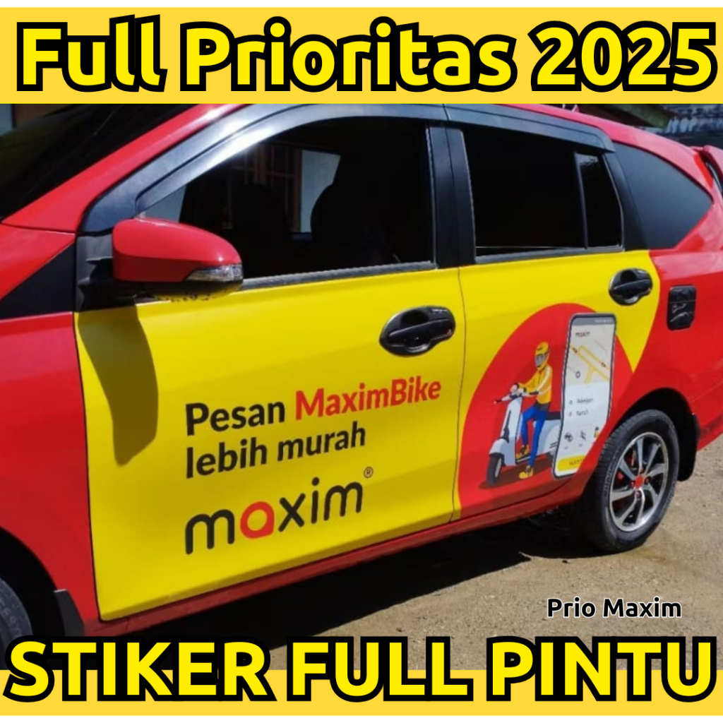 Jual STIKER MAXIM FULL BRANDING PRIORITAS 2025 STIKER FULL PINTU MOBIL ...