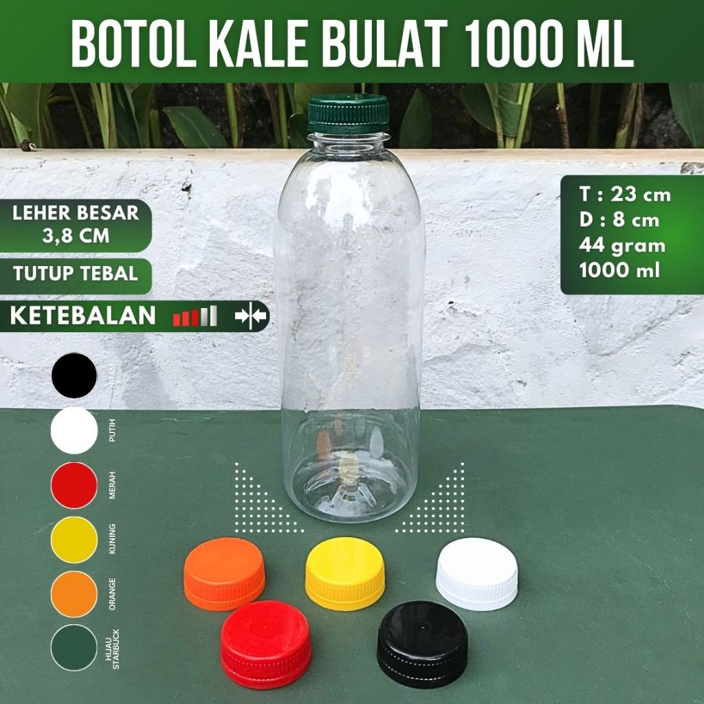 Jual 69 Botol Kale Plastik 1 Liter 1000 ml 1000ml TEBAL / Botol Jus ...