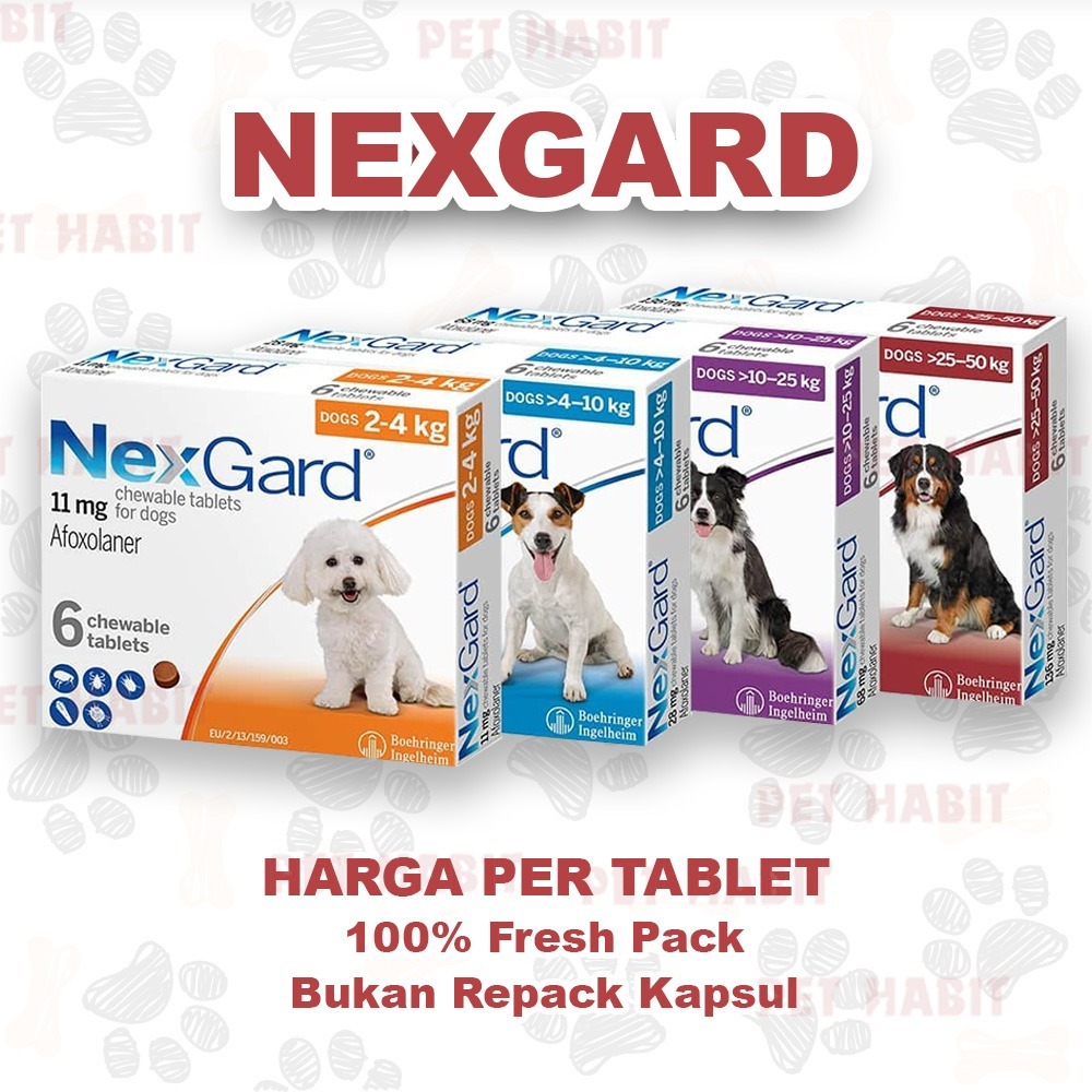 Jual Obat Kutu Anjing NexGard Dog Demodex Scabies (Flea and Ticks) | Shopee Indonesia
